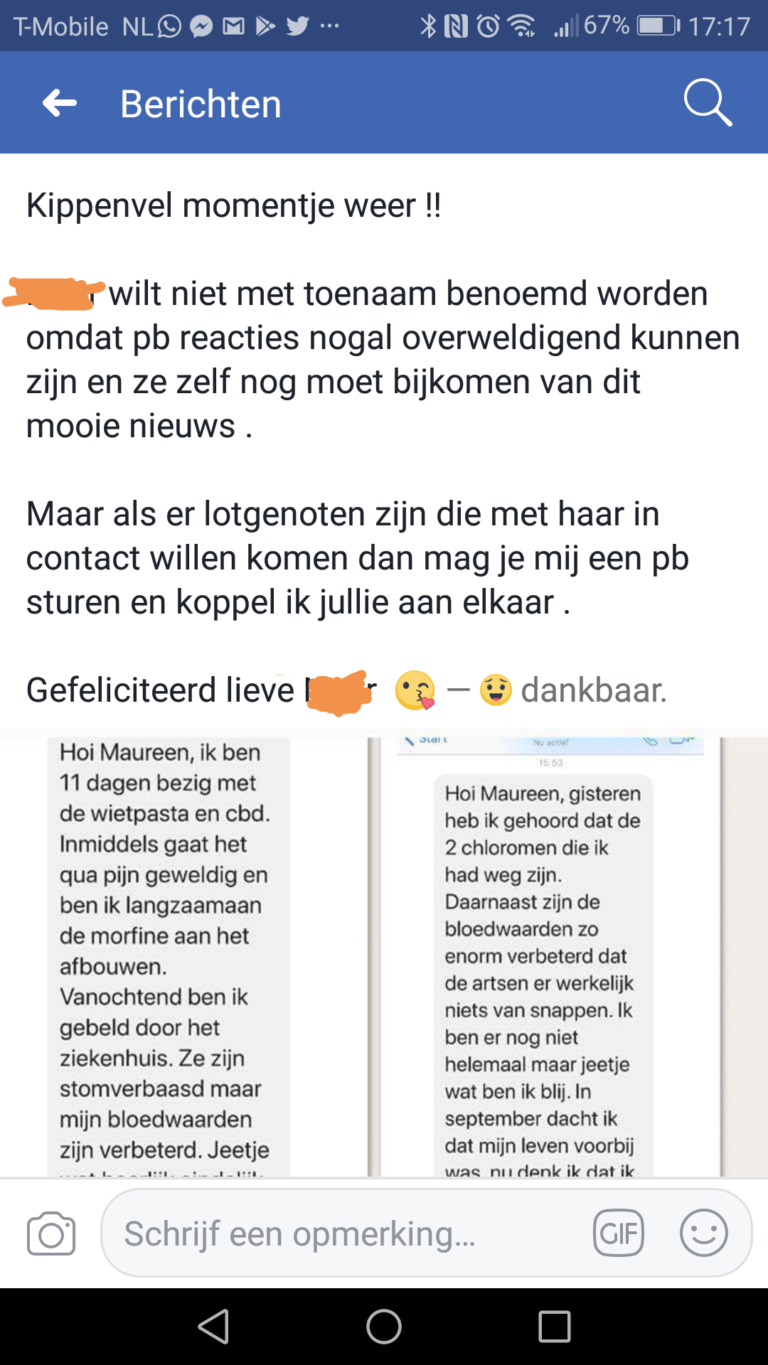 96) Acute Myeloide Leukemie, chloromen (tumoren) zijn weg en geen pijn ...
